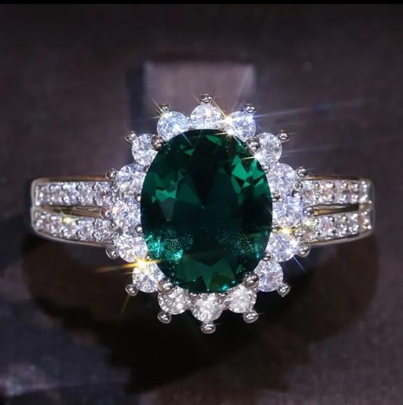 Jewelry | Stunning Zircon Silver Plated Engagement Ring Wow | Poshmark